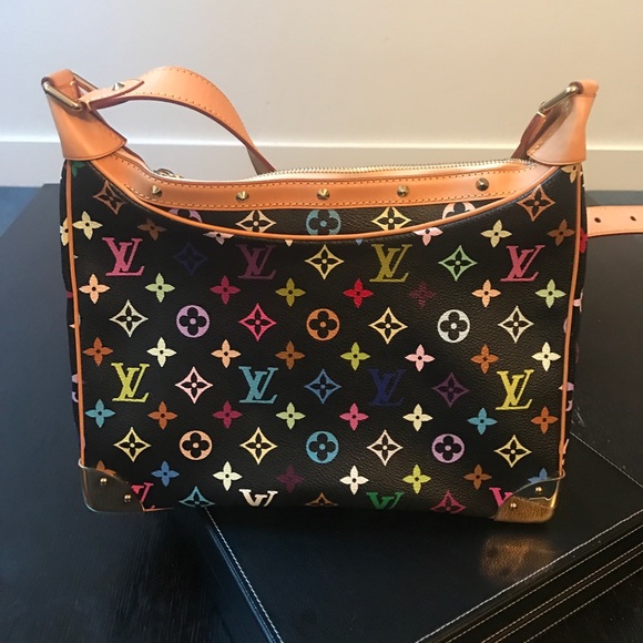 Louis Vuitton | Bags | Black And Rainbow Lv Bag | Poshmark